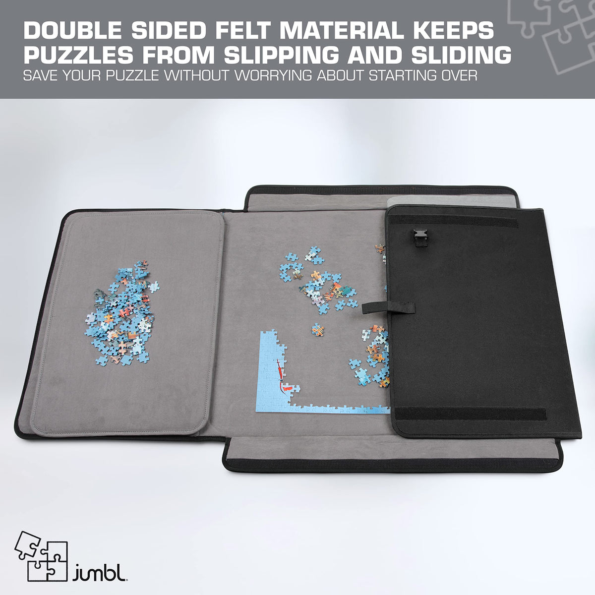 Jumbl 2000-Piece Puzzle Caddy, Portable Puzzle Board & Travel Case wit ...