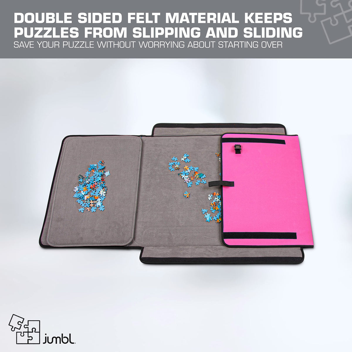 Jumbl 1000-Piece Puzzle Caddy, Portable Puzzle Board & Travel Case wit ...